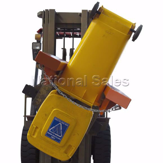 Forklift Double Wheelie Bin Tipper Frame for Rotator | Equipment ...