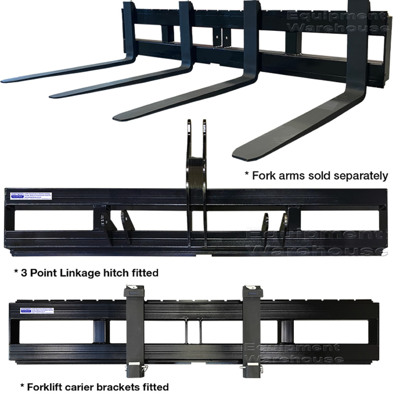Wide Fork Carriage with Euro Hitch Attachment| Euro Hitch Wide Fork ...